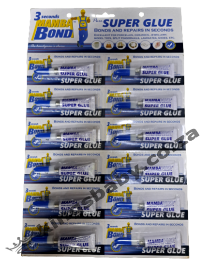 MAMBA BOND 3 SEC. PURE SUPER GLUE 12 PCS - 099– Kings Baby Centre
