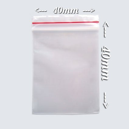 40X40 ZIPLOCK MINI-GRIP BAGS BANKIES BOX 20 PKTS = 2000 PCS PEAK PAK ...